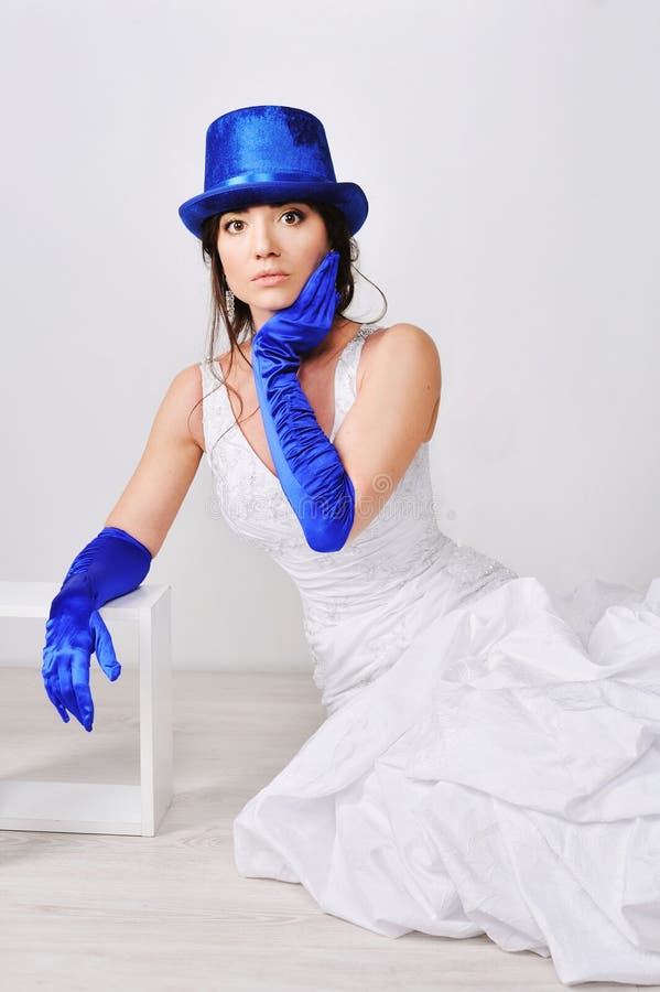 Frightened, Surprised the Bride Stock Image - Image of gloves ...