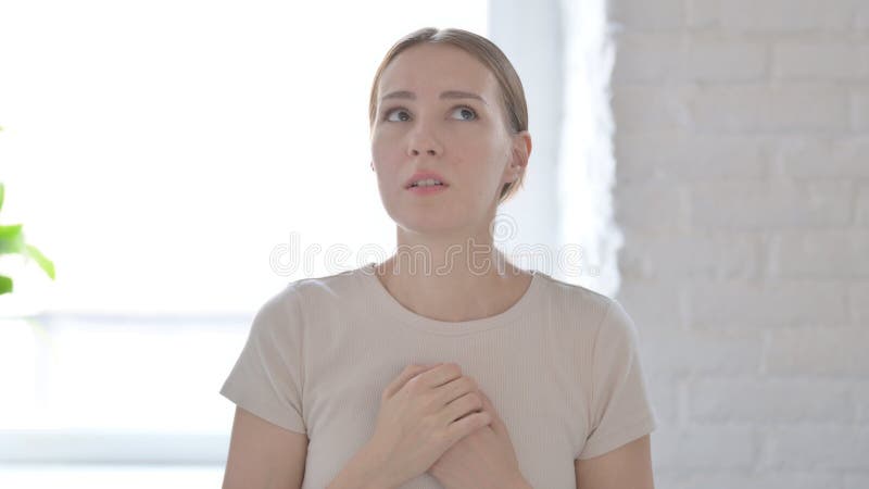 Frightened Woman Looking Around in Fear Stock Photo - Image of ...
