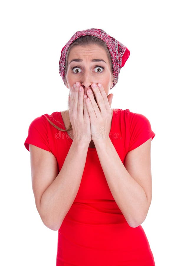 Frightened woman stock image. Image of alone, person - 35509985