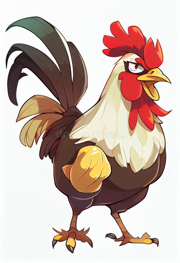 Skinny Rooster in Sunglasses. AI Generated Stock Illustration ...