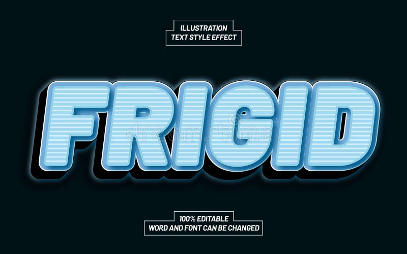 Frigid 3D Bold Text Style Effect Stock Vector - Illustration of hipster ...