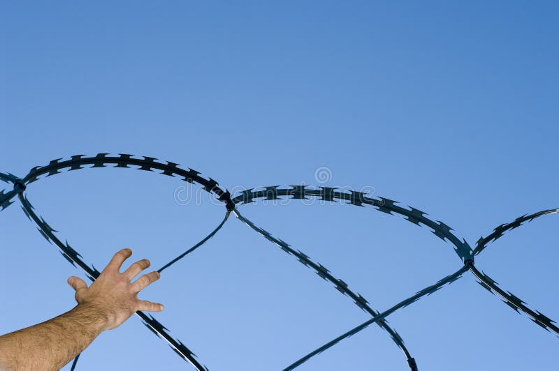 Frihet arkivfoto. Bild av fritt, läger, barrikaden, metall - 8789826