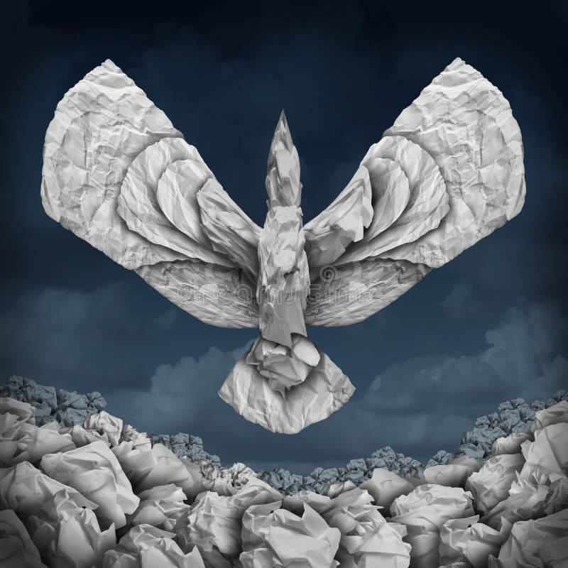 Symbol Av Frihet Med En Fågel Vektor Illustrationer - Illustration av ...