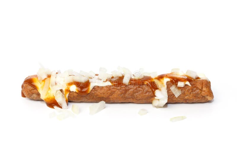 Frikandel Speciaal, a Dutch Fast Food Snack Stock Photo - Image of ...