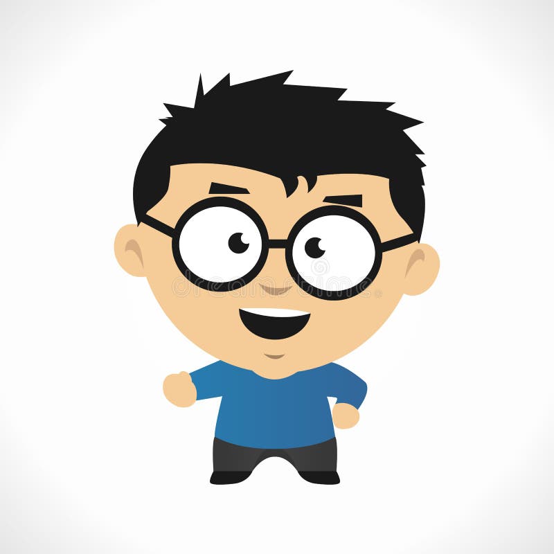 El friki 3 stock de ilustración. Ilustración de ojos, curvatura - 4446641