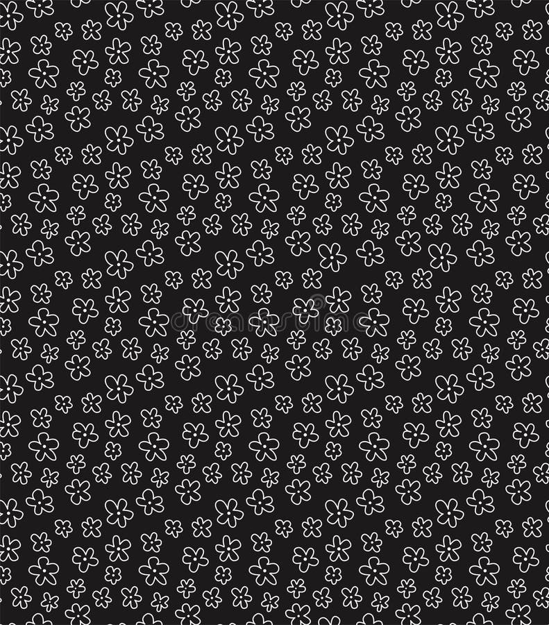 Stencils Monochrome Floral Seamless Pattern Stock Vector - Illustration ...