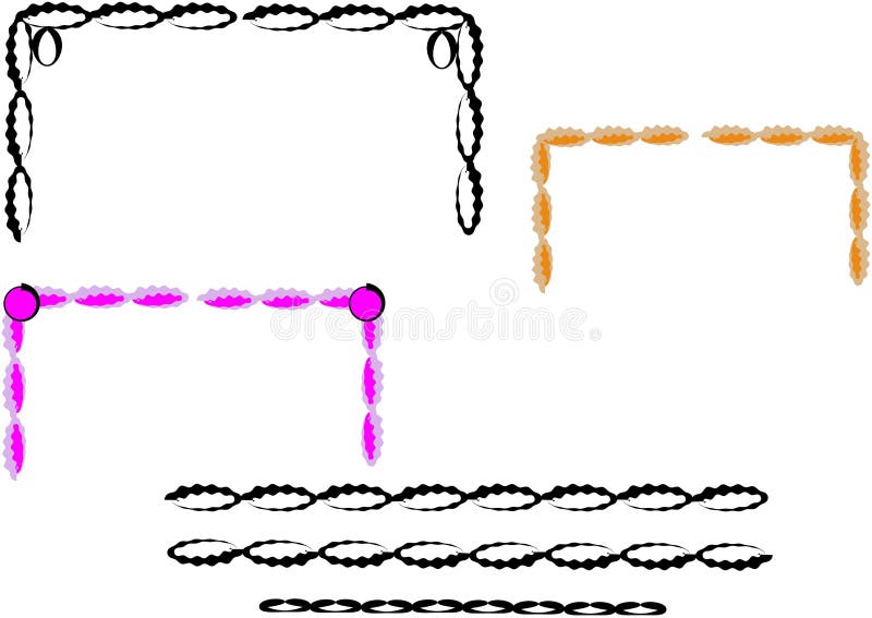 Frilly borders and frames stock illustration. Illustration of colors ...