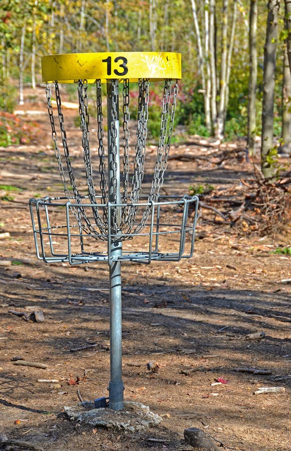 Frisbee Golf Cage stock photo. Image of autumn, tree - 26882102