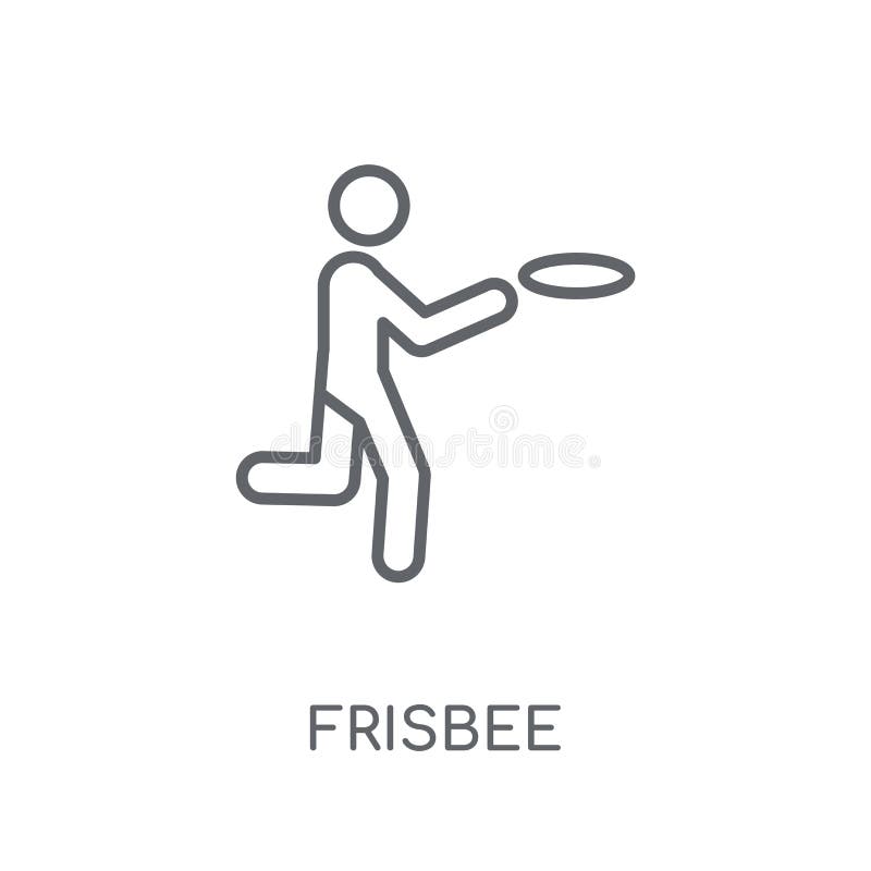 Linear Frisbee Icon from Activity and Hobbies Outline Collection. Thin ...