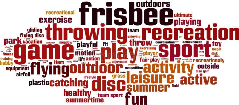 Frisbee word cloud stock vector. Illustration of airfoil - 270915231