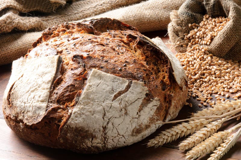 Frisch Gebackenes Traditionelles Brot Stockfoto - Bild von nahaufnahme ...