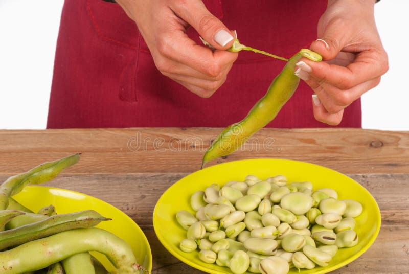 Frische Bohnen stockfoto. Bild von kochen, teller, geöffnet - 30348016