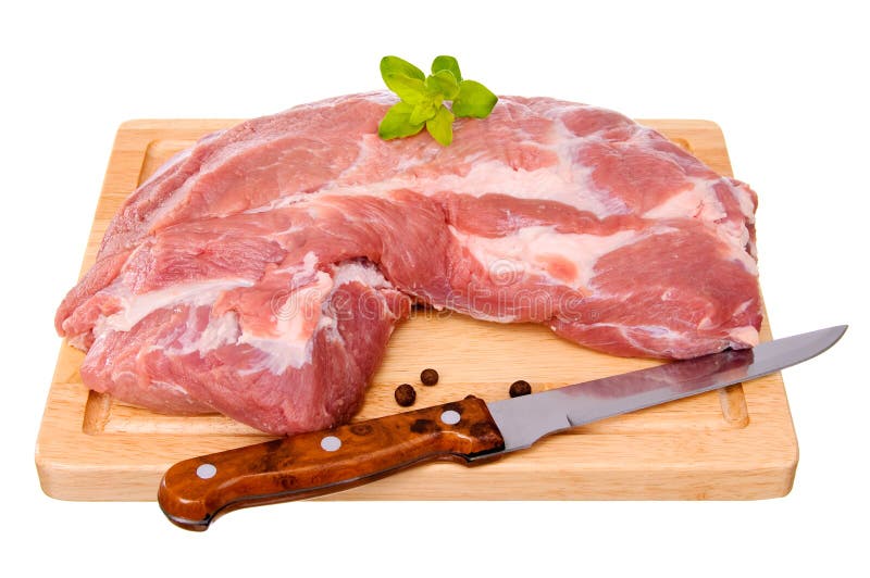 Frisches Rohes Schweinefleisch Stockfoto - Bild von saftig, hell: 9271340