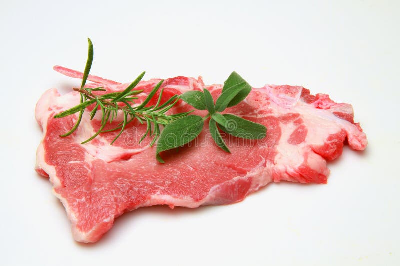 Metzger, Der Dem Abnehmer Frischfleisch-Steaks Zeigt Stockbild - Bild ...
