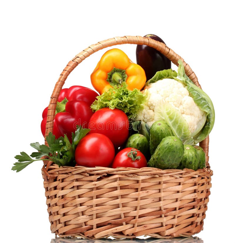 Salat-Gemüse in einem Korb stockfoto. Bild von grün, kopfsalat - 11560668