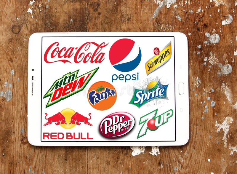De Beroemde Merken Van De Frisdrank Redactionele Fotografie - Image of ...