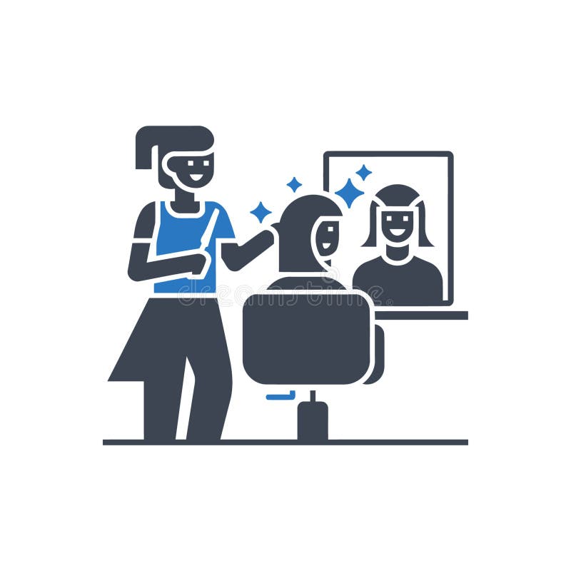 Friseur-Styling-Symbol vektor abbildung. Illustration von wohnzimmer ...