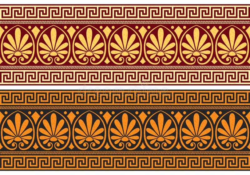 Friso Do Vetor Com Ornamento Grego (meandro) Ilustração do Vetor ...