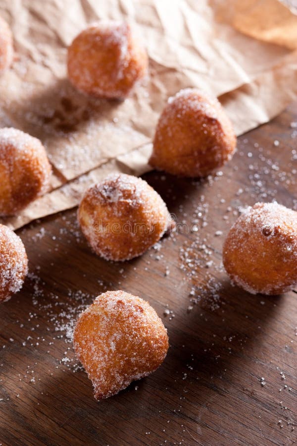 Fritter Puff Dusted with Sugar Stock Photo - Image of traditional ...