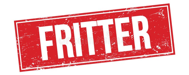 FRITTER Text on Red Grungy Rectangle Stamp Stock Illustration ...