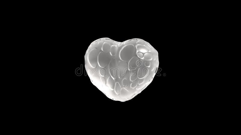 Frizzy Heart Beat on Black Back 3d Stock Illustration - Illustration of ...