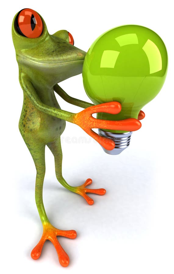 Frog with a question mark stock illustration. Illustration of rain ...