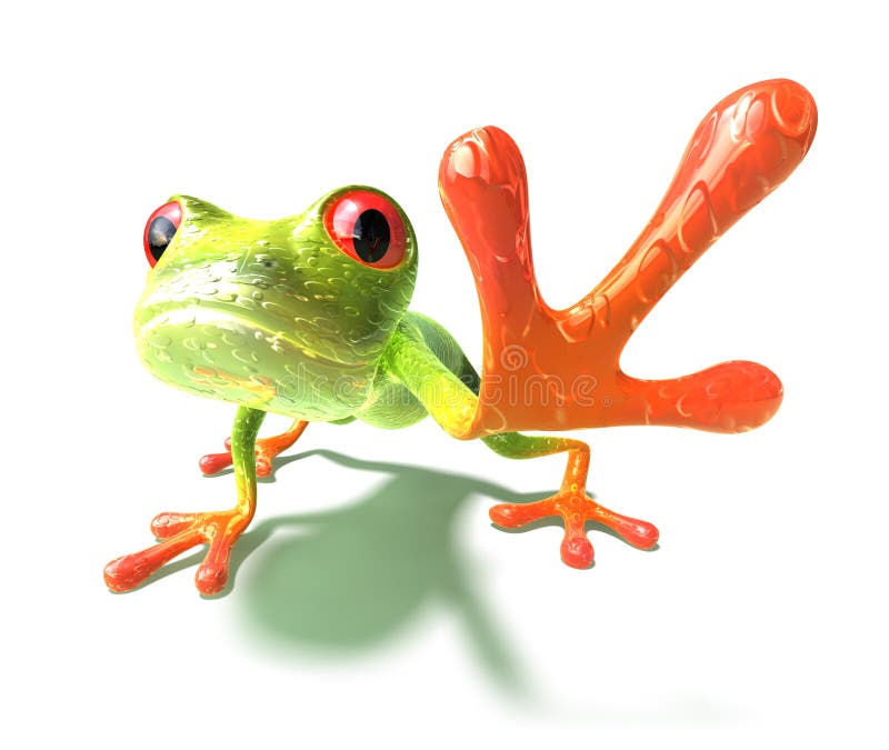 Frog afraid of rain stock illustration. Illustration of amazonian - 2706674