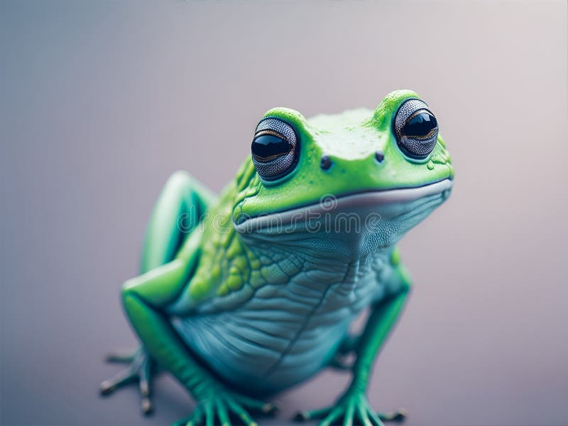 Frog Abstract Wallpaper. Soft Background with Toad in Pastel Colors. Ai ...
