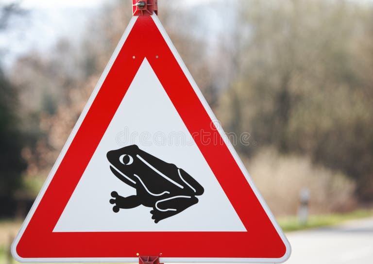 Frog alert stock image. Image of toad, outdoors, symbol - 5064889