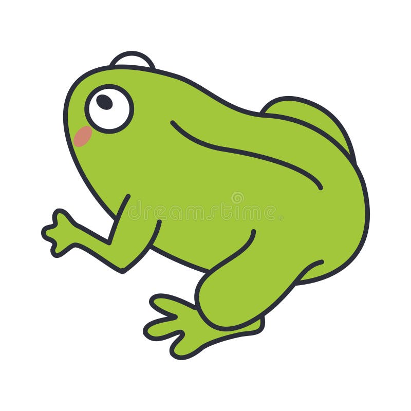 Frog Amphibian Back Character Stock Vector - Illustration of nature ...