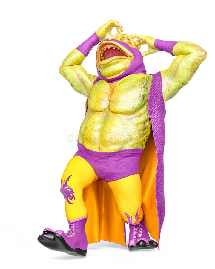 Frog is angry stock illustration. Illustration of fight - 193413956