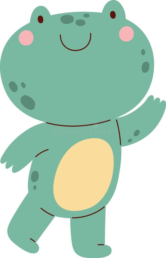 Frog Animal Waving stock vector. Illustration of drawing - 296512033