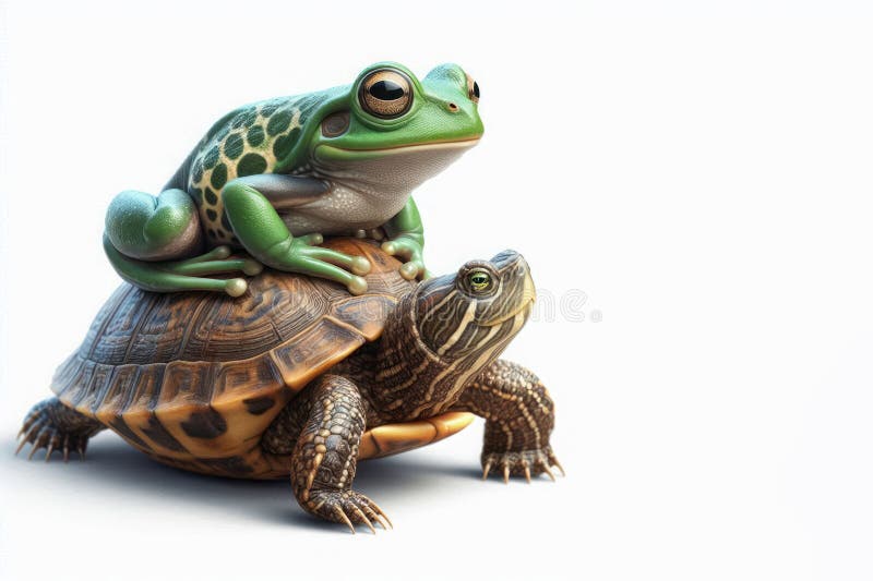 Turtle and Frog stock photo. Image of condition, reptile - 75010566