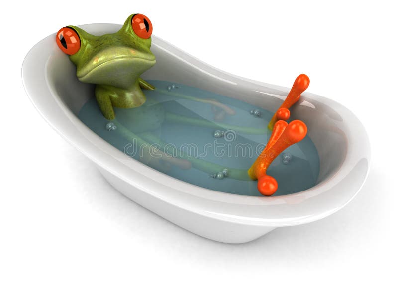 Frog In A Bath Stock Image - Image: 10739741