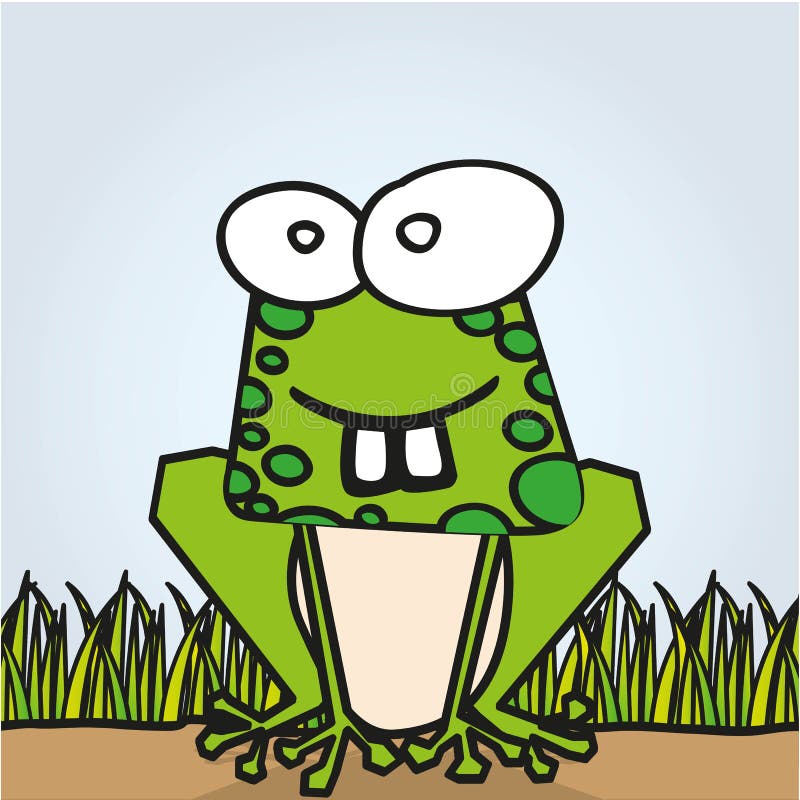 Frog with big teeth stock vector. Illustration of mixed - 24252024