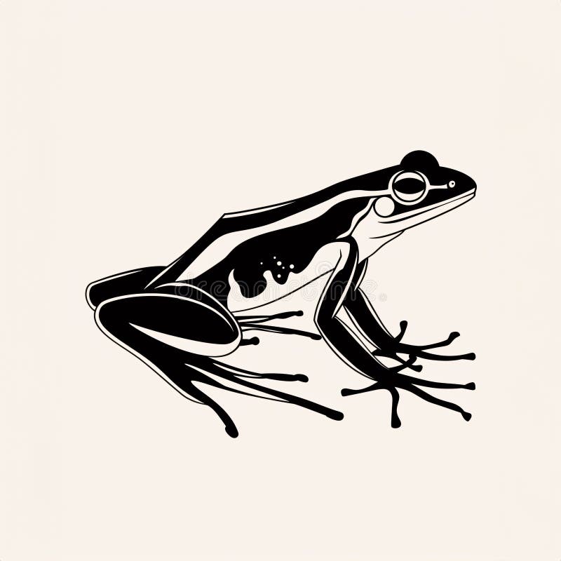 Frog Black White Drawing Stock Illustrations – 2,822 Frog Black White ...