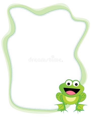 Frog border stock vector. Illustration of cute, character - 12541716