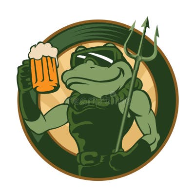 Frog cartoon with beer stock vector. Illustration of character - 69836969
