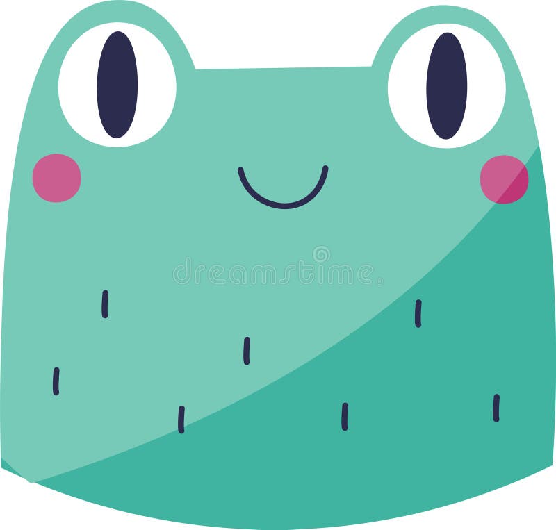 Frog Cartoon Portrait stock illustration. Illustration of isolated ...