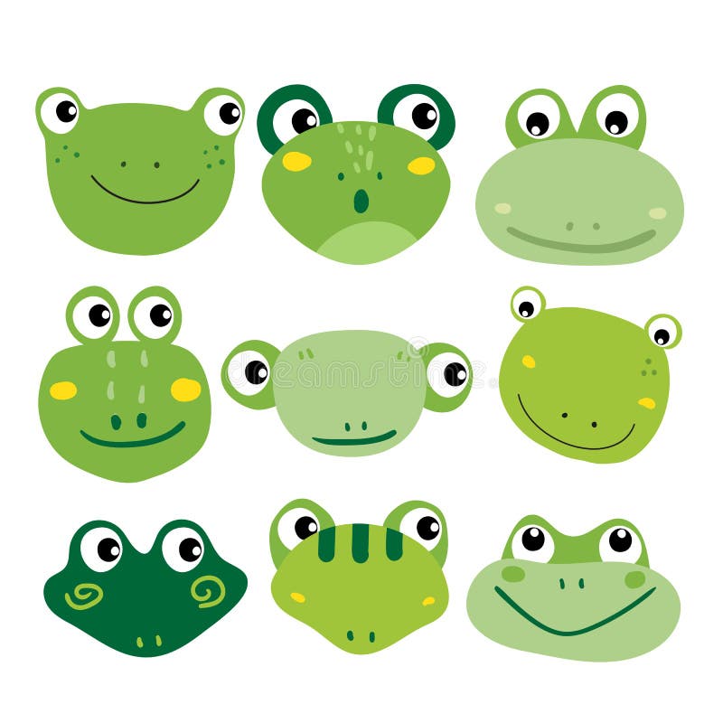 Frog Character Vector Design Stock Vector - Illustration of sitting ...