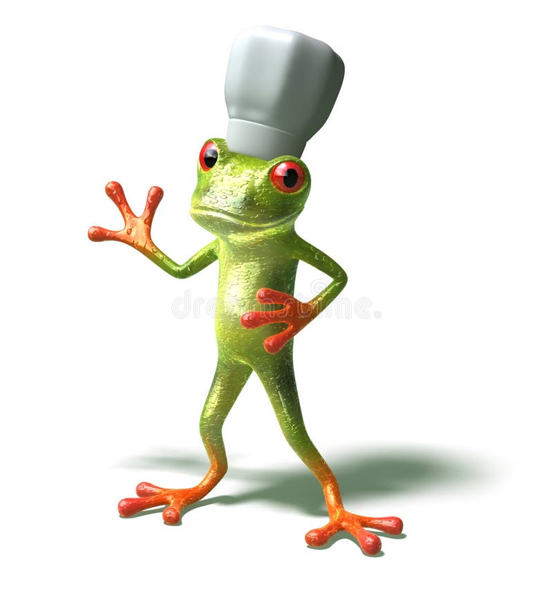 Frog chef stock illustration. Illustration of toad, amazonian - 3998088