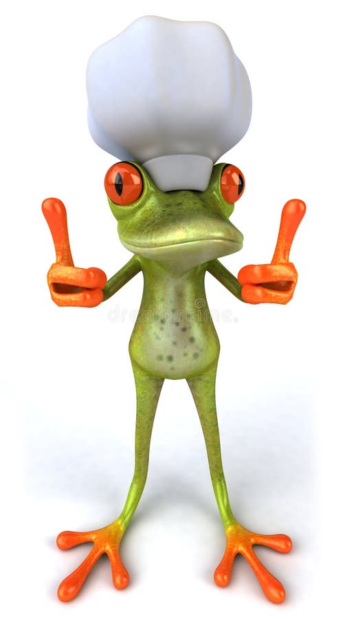 Frog chef stock illustration. Illustration of jump, closeup - 3998092