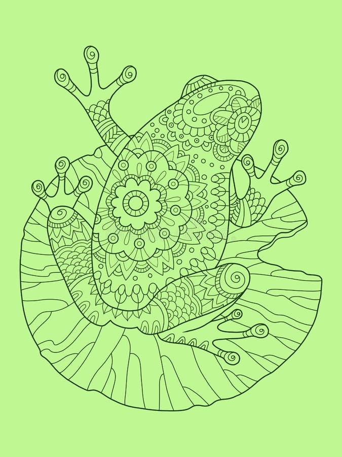 Frog Color Vector Illustration Stock Vector - Illustration of coloring ...