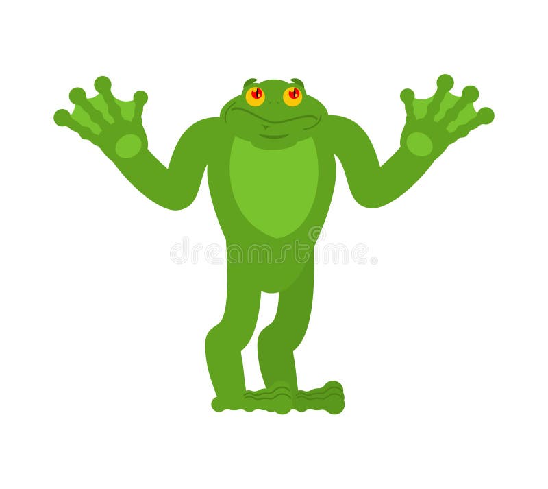 Frog Confused Oops. Toad Perplexed Emotions. Anuran Surprise Stock ...