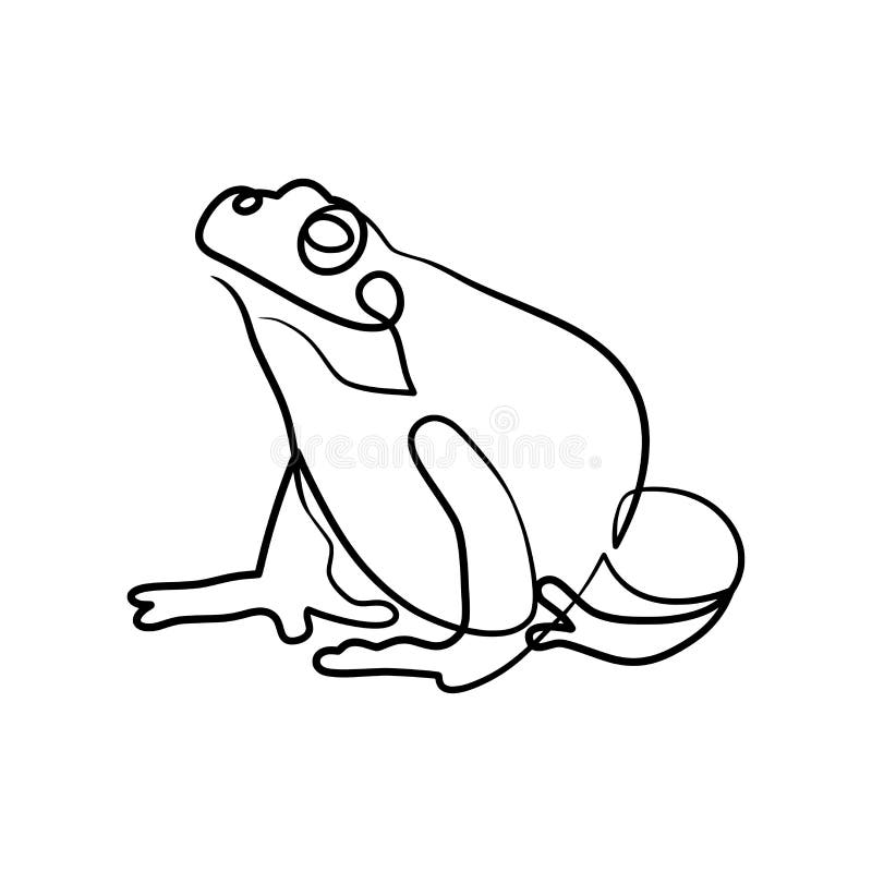 Frog Continuous One Line Art Drawing Stock Vector - Illustration of ...