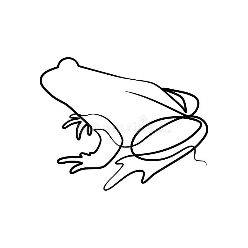 Frog Line Art Drawing Illustration Stock Vector - Illustration of frog ...