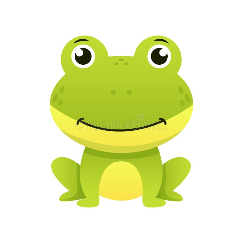 Frog . Cute Isolated Cartoon Vector Stock Vector - Illustration of ...