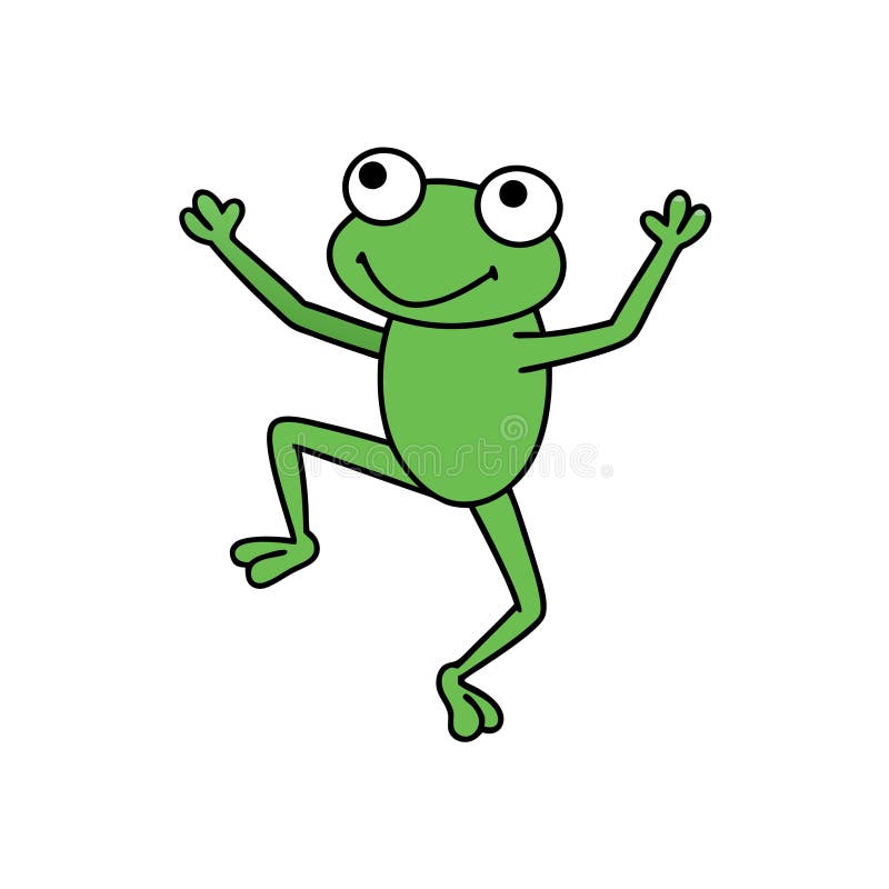 Frog dancing icon vector stock vector. Illustration of toad - 326617259