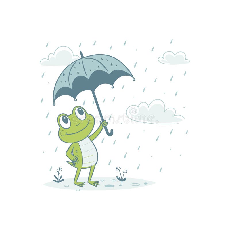 Frog Umbrella Cartoon Stock Illustrations – 473 Frog Umbrella Cartoon ...
