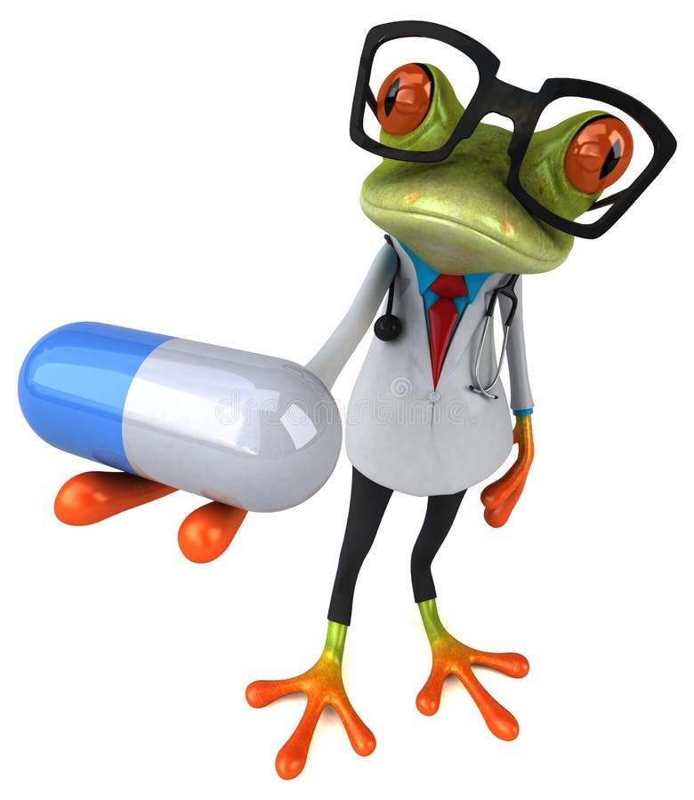 Frog Doctor - 3D Illustration Stock Illustration - Illustration of ...